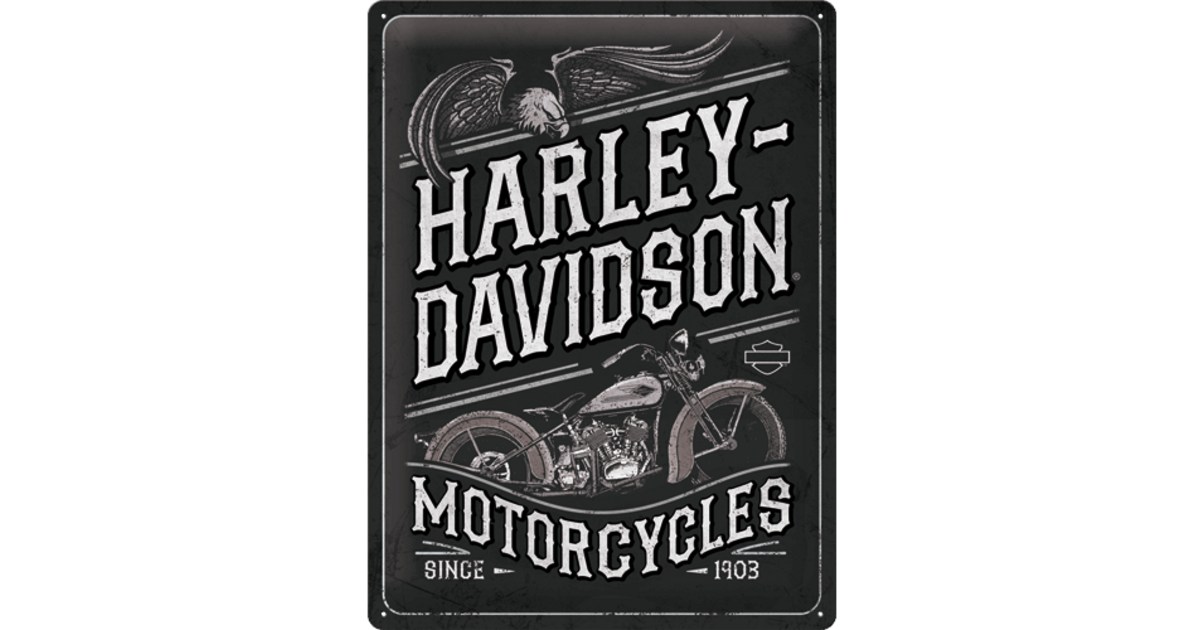 Plaque Déco Harley Davidson 30x40 Garage Atelier Les Plaques